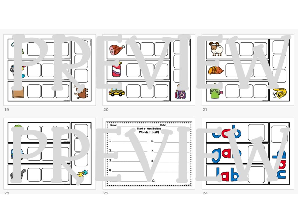 Short a CVC Words Centers and Games | Made By Teachers