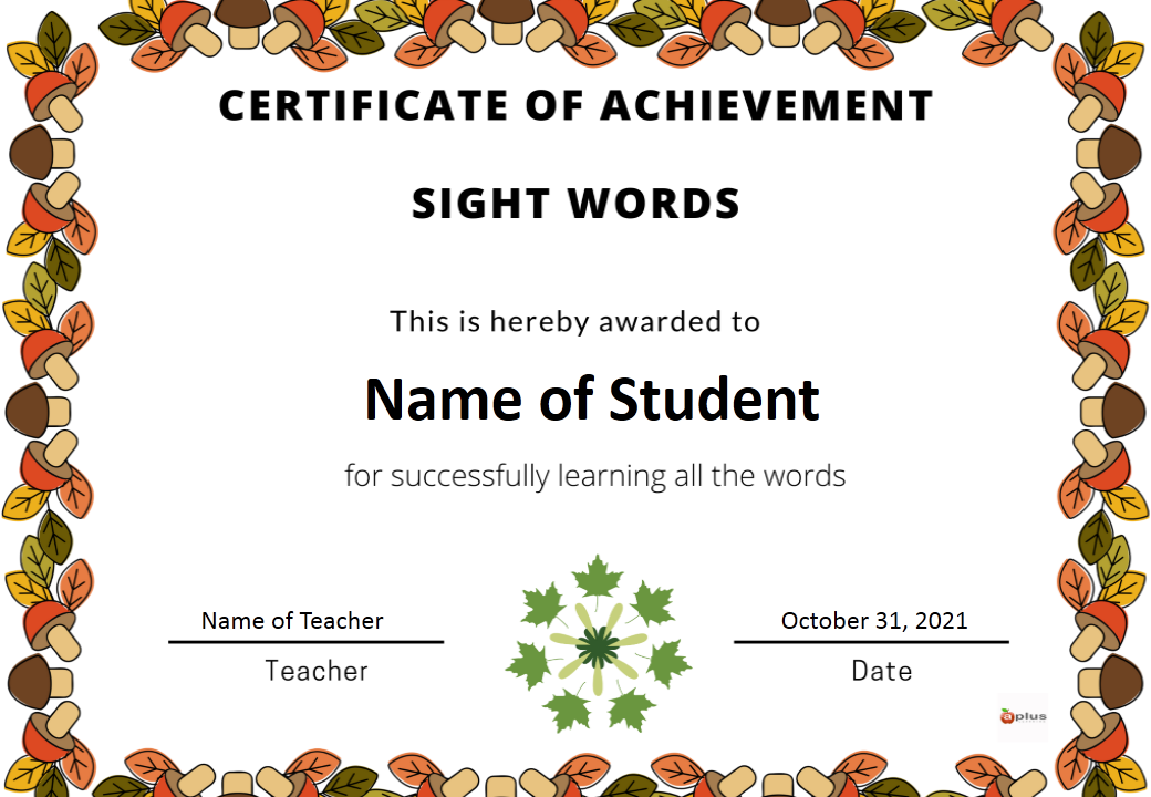 Sight Words Worksheets Fall Theme | Made By Teachers