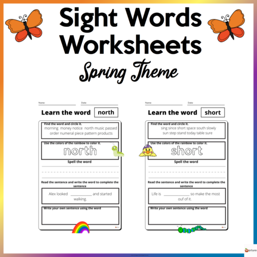 Sight Words Worksheets Spring Theme | Made By Teachers