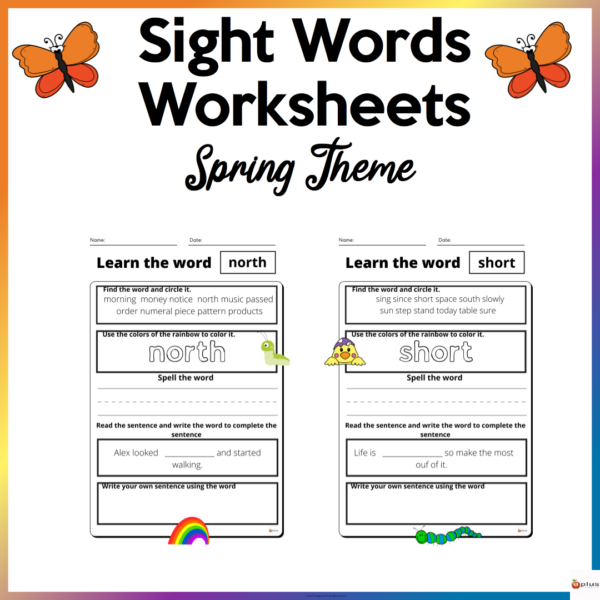 Sight Words Worksheets Spring Theme | Made By Teachers