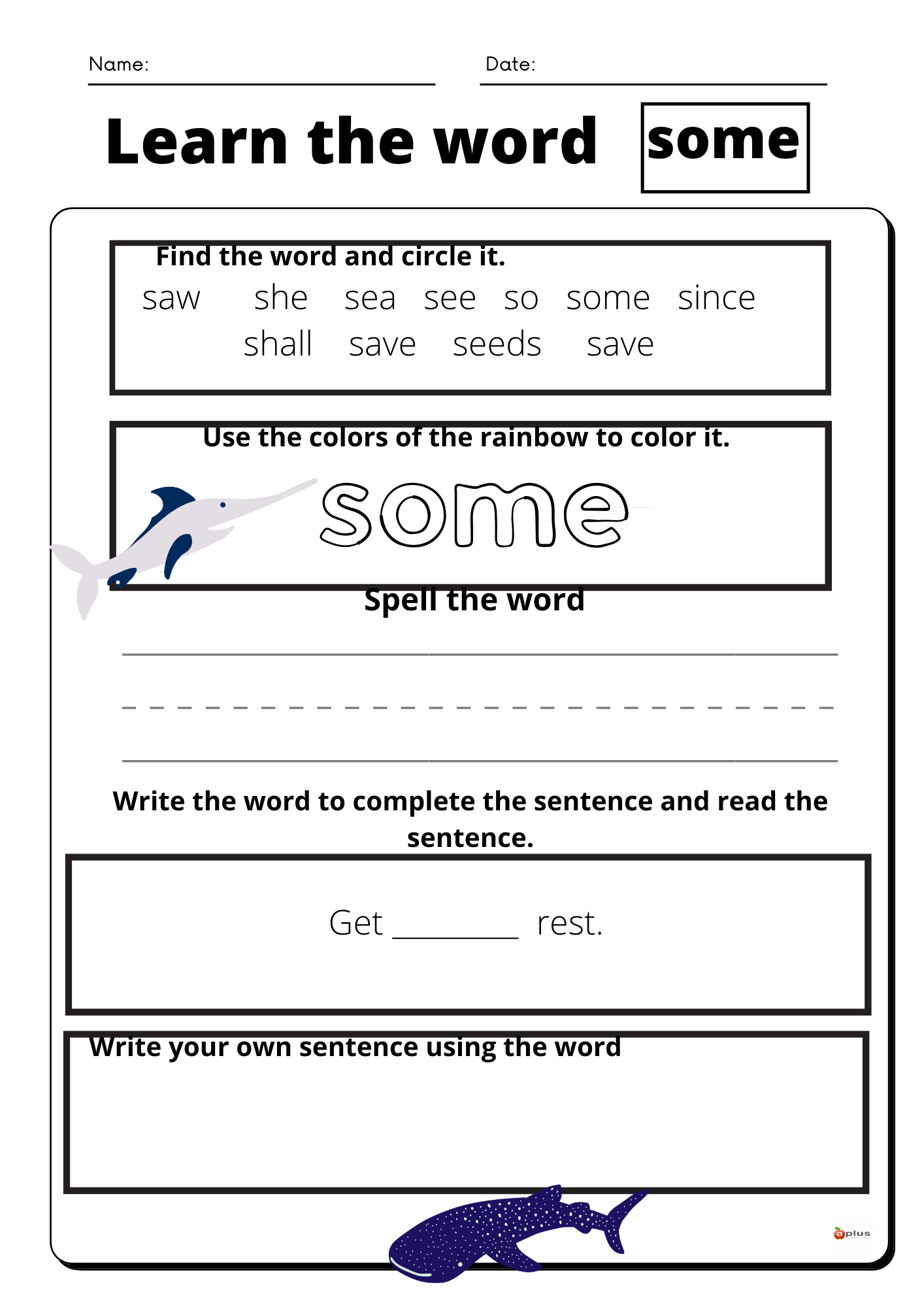 Sight Words Worksheets Ocean Theme | Made By Teachers