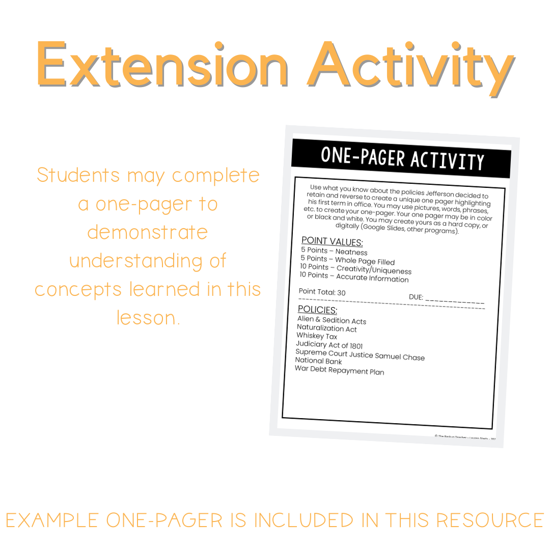 Thomas Jefferson Projects | Made By Teachers