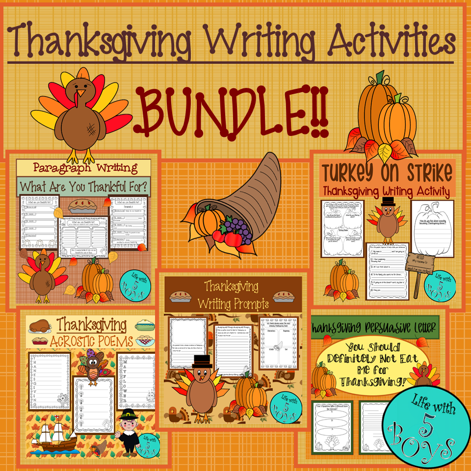 Thanksgiving Writing Activities BUNDLE | Made By Teachers
