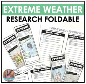 Extreme Weather Research Foldable: Text Structure 3rd, 4th, 5th Grade ...