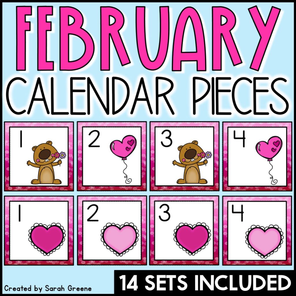 February Calendar Pieces | Made By Teachers