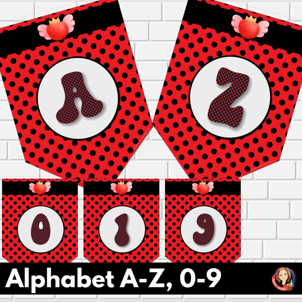 Valentine's Day Bulletin Board Banner Pennants with Gnomes and Ladybugs ...