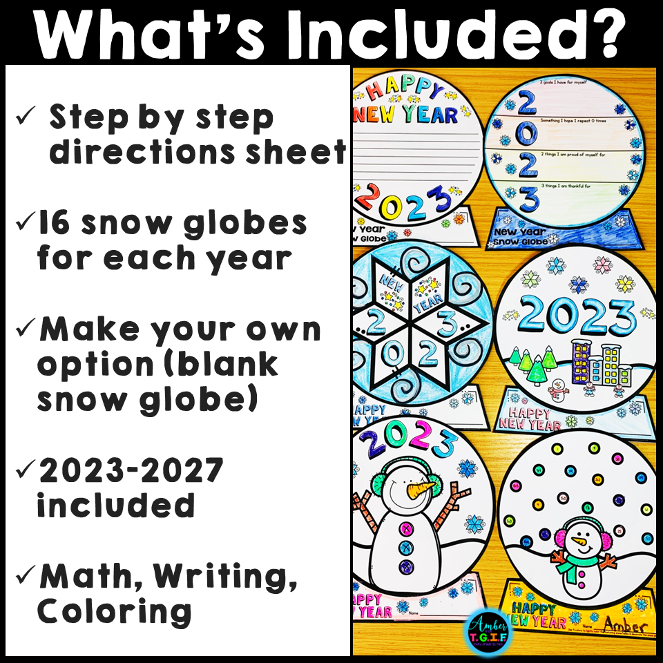 New Year 2023 Craft | Winter Snowglobe Activity | January | Made By ...