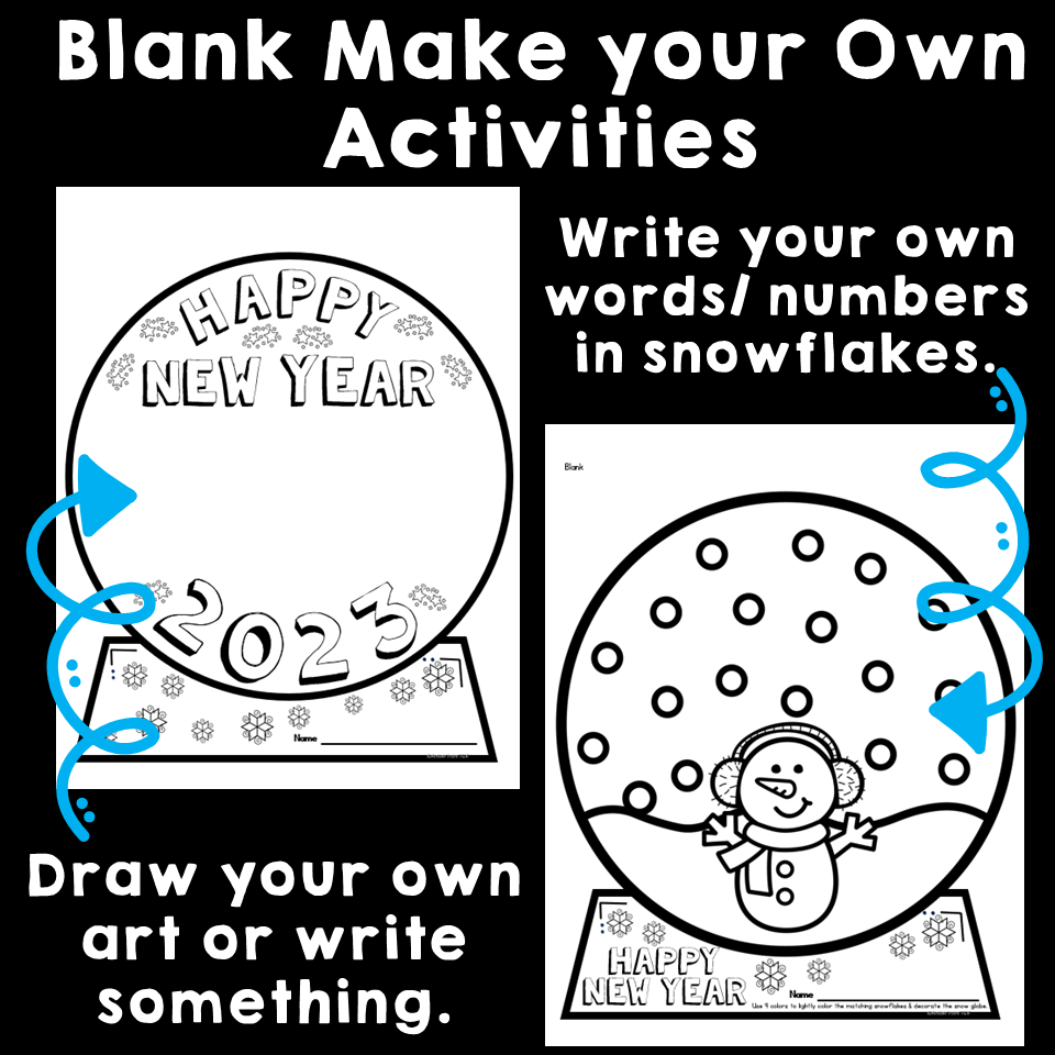 New Year 2023 Craft | Winter Snowglobe Activity | January | Made By ...