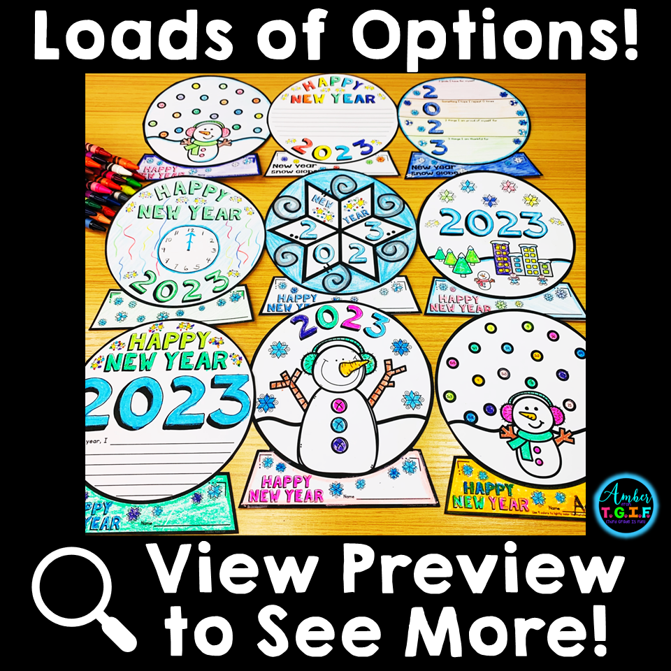 New Year 2023 Craft | Winter Snowglobe Activity | January | Made By ...