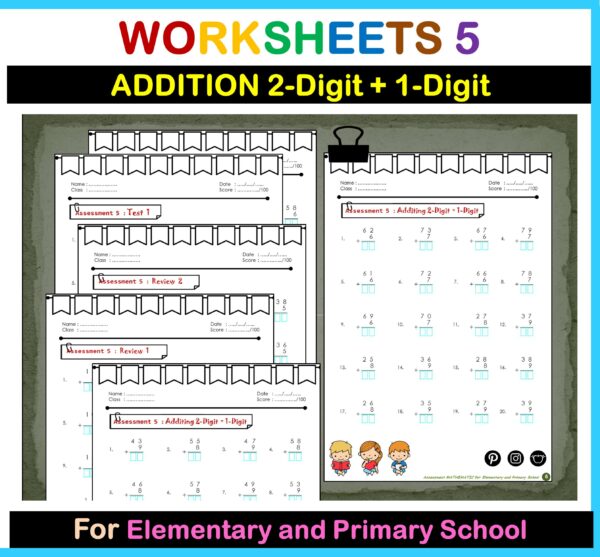1 to 2 Digit Addition – Math Addition Worksheets – Addition Word ...