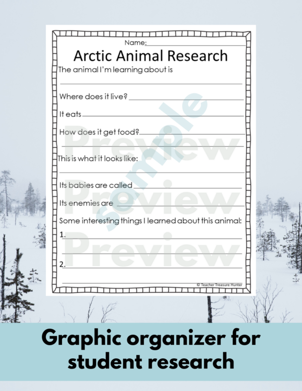 Polar Bear Arctic Animal Research Page for animal research report or ...