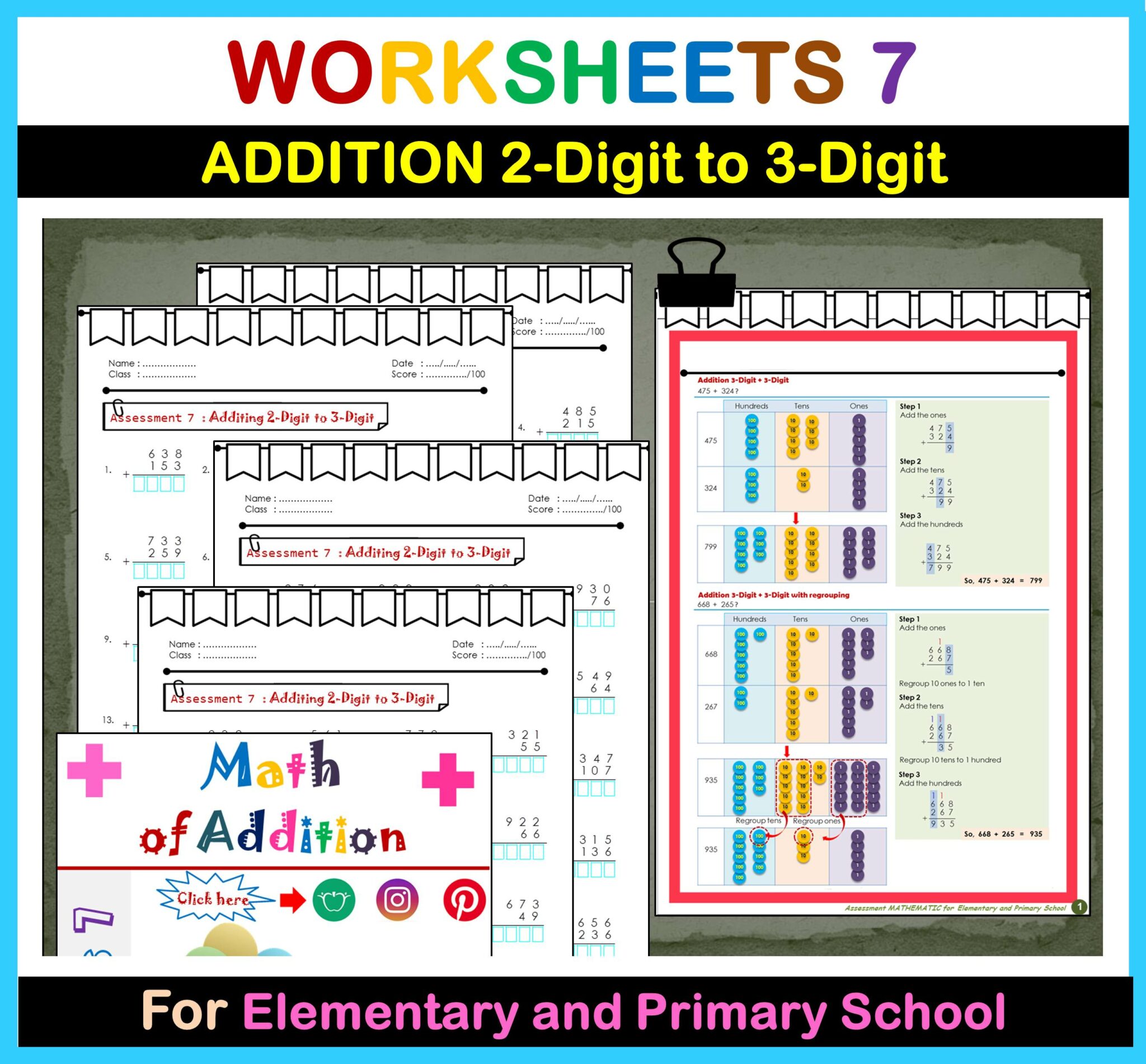 Math Addition Worksheets – Math Addition Free Download – Math Addition ...