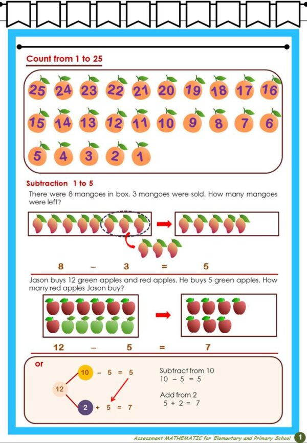 Subtraction With 1 to 5 – Math Subtraction Worksheets – Subtraction ...