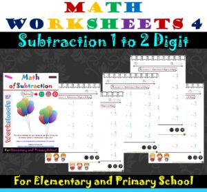 Math Subtraction Part 1 to 4 BUNDLES – Math Subtraction Worksheets ...