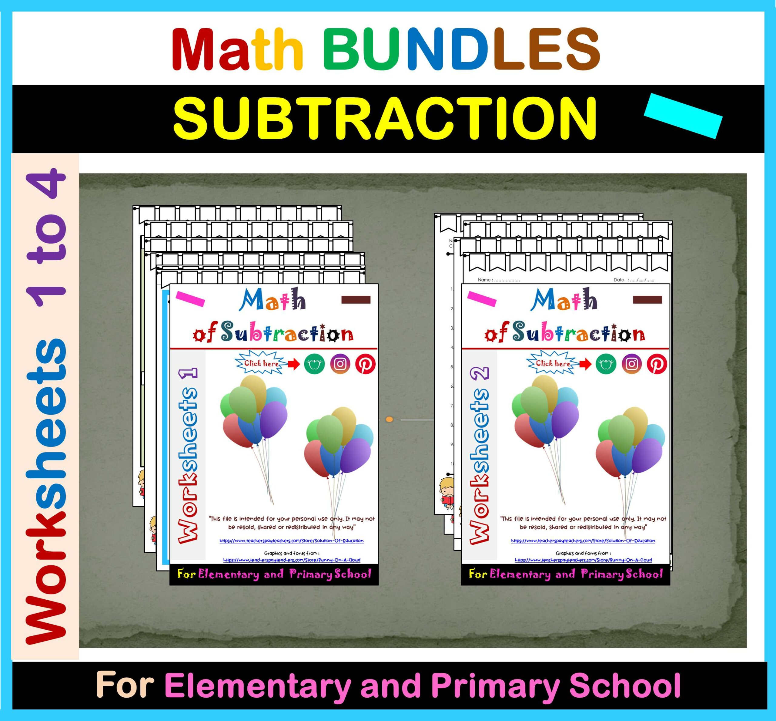 4-Digit Subtraction – Math Subtraction Worksheets – Subtraction Word ...