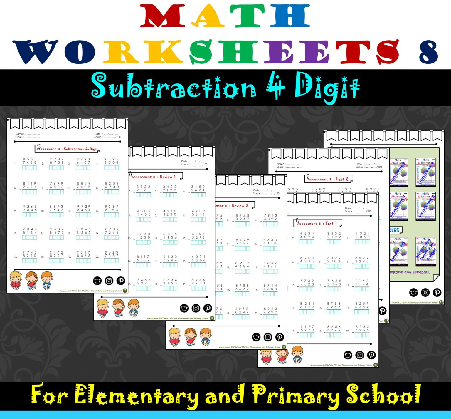 4-Digit Subtraction – Math Subtraction Worksheets – Subtraction Word ...