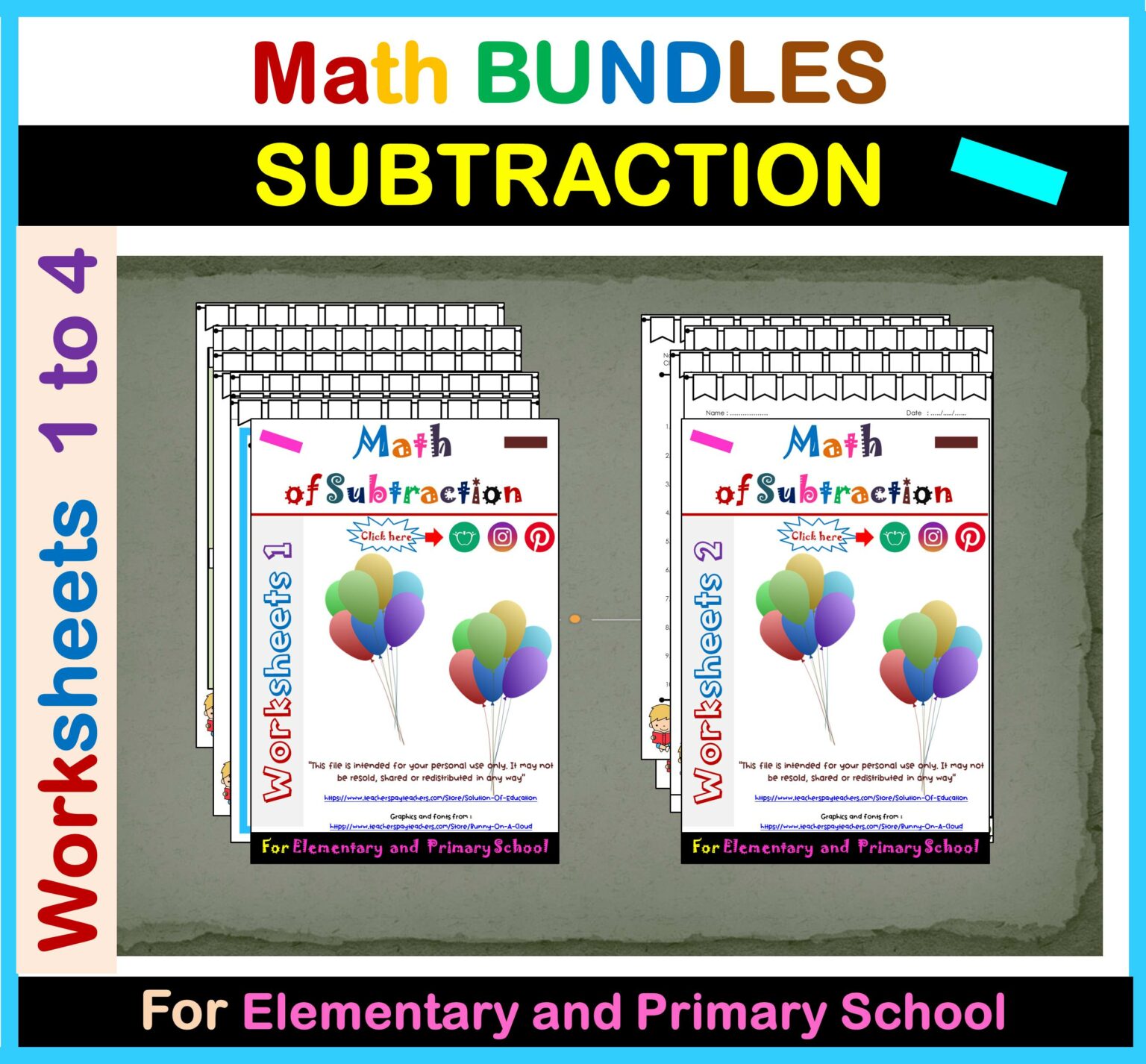Math Multiplication Part 1 to 8 BUNDLES – Multiplication Worksheets ...