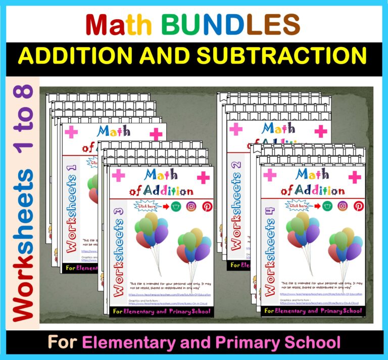 Math Division Part 1 to 8 BUNDLES – Division Worksheets – Division Word ...