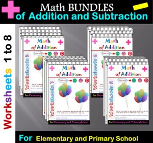 Math Addition and Subtraction BUNDLES – Math Worksheets – Math Word ...