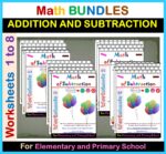 Math Addition and Subtraction BUNDLES – Math Worksheets – Math Word ...