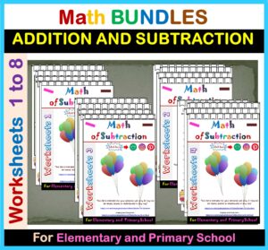 Math Addition and Subtraction BUNDLES – Math Worksheets – Math Word ...