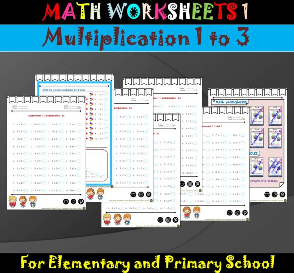 Multiplication 1 to 3 – Math Multiplication Worksheets – Multiplication ...
