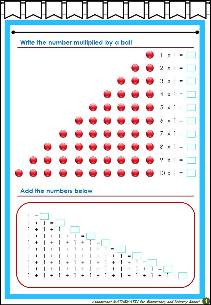Multiplication 1 to 3 – Math Multiplication Worksheets – Multiplication ...