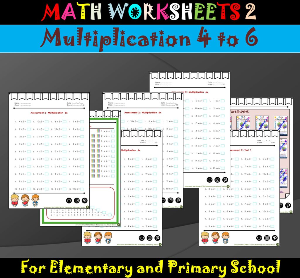 Multiplication 4 to 6 – Math Multiplication Worksheets – Multiplication ...