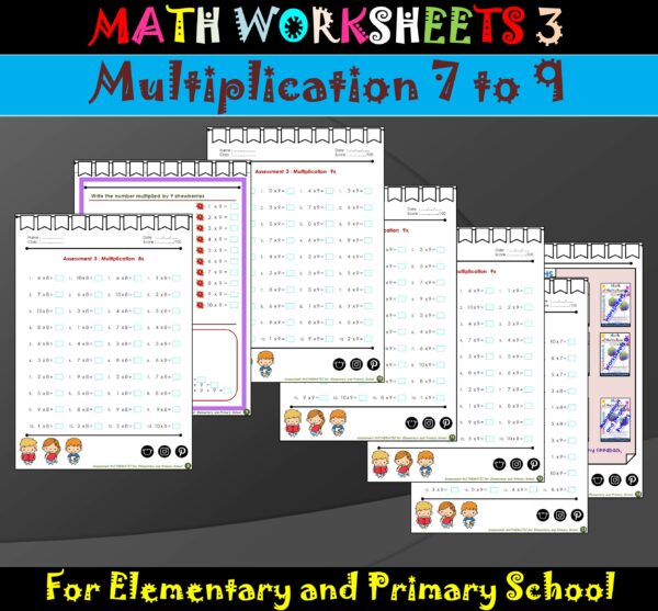 Multiplication 7 to 9 – Math Multiplication Worksheets – Multiplication ...