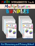 Math Multiplication Part 1 to 4 BUNDLES – Multiplication Worksheets ...