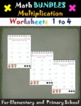 Math Multiplication Part 1 to 4 BUNDLES – Multiplication Worksheets ...