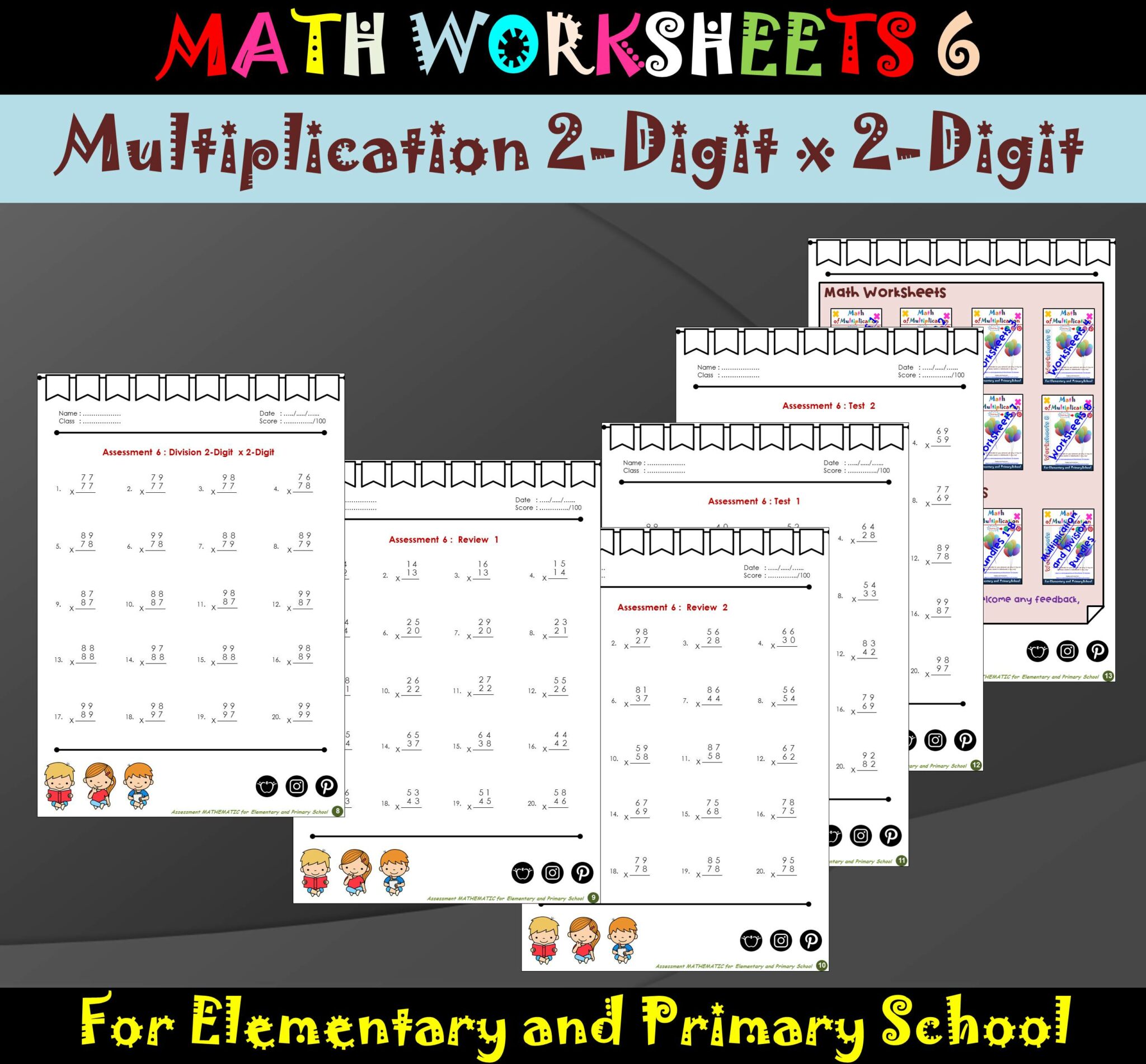 2-Digit Multiplication – Math Multiplication Worksheets ...