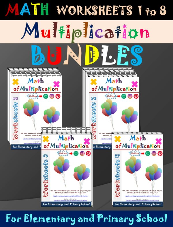 Math Subtraction Part 1 to 4 BUNDLES – Math Subtraction Worksheets ...