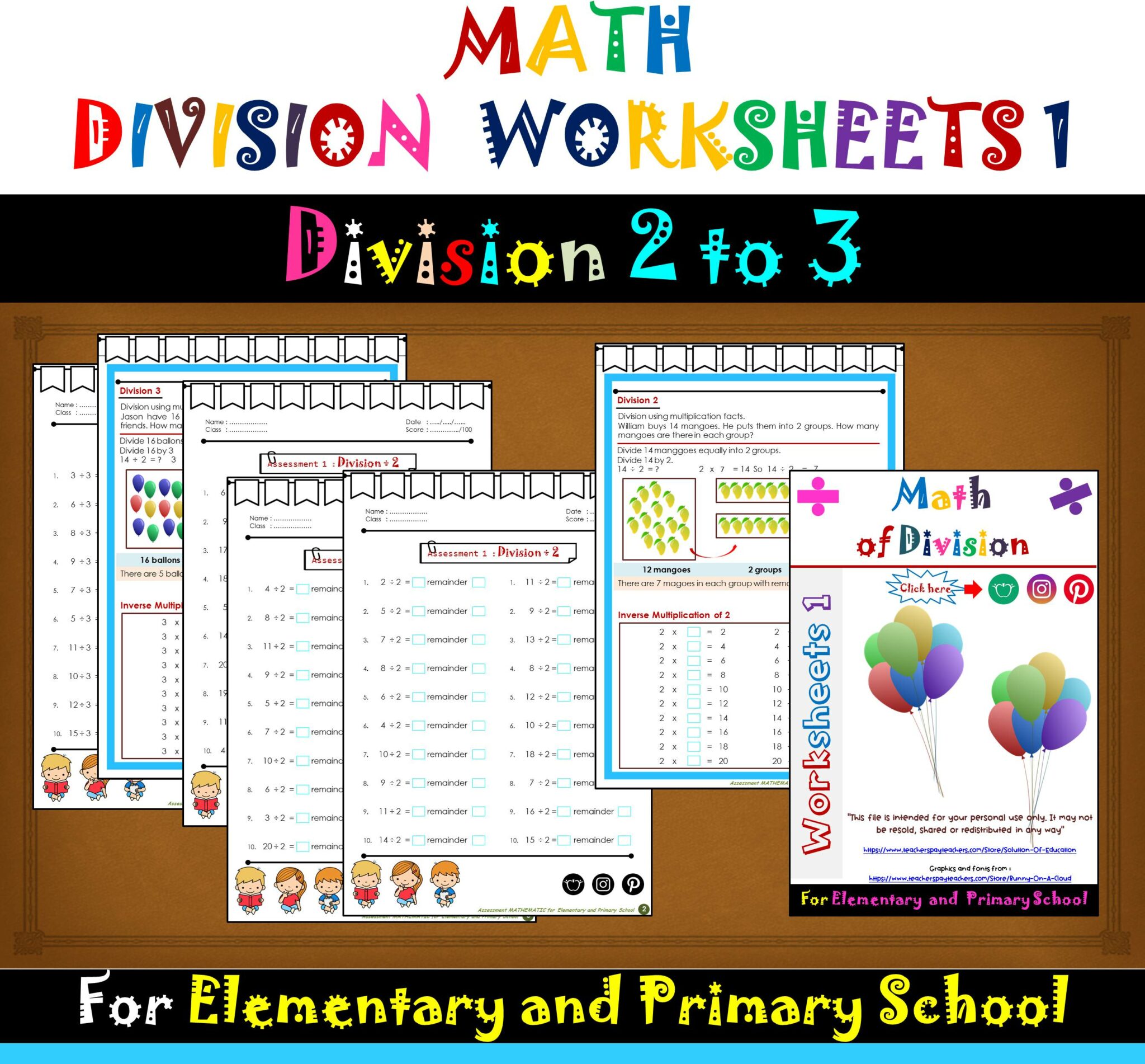 Math Multiplication Part 1 to 8 BUNDLES – Multiplication Worksheets ...