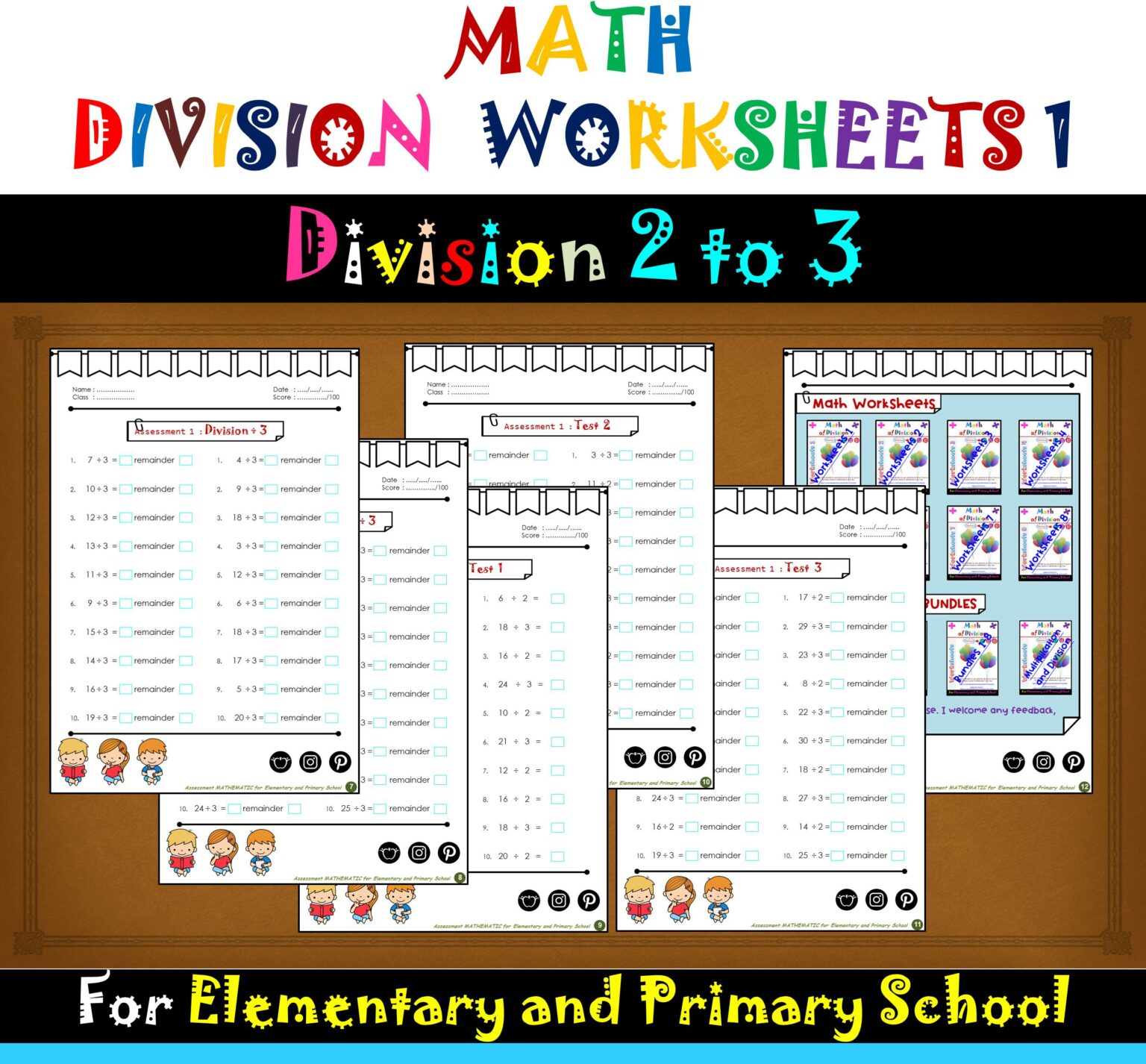 Division 2 and 3 – Math Division Worksheets – Division Word Problems ...
