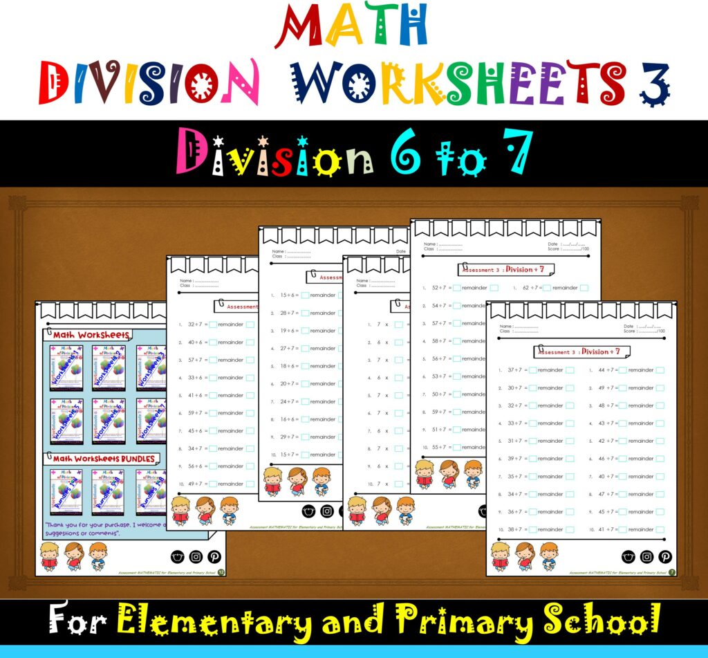 Division 6 and 7 – Math Division Worksheets – Division Word Problems ...
