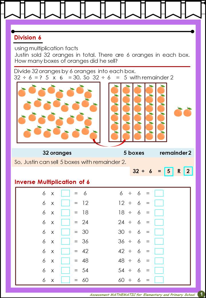 Division 6 and 7 – Math Division Worksheets – Division Word Problems ...