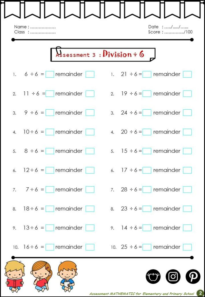 Division 6 and 7 – Math Division Worksheets – Division Word Problems ...
