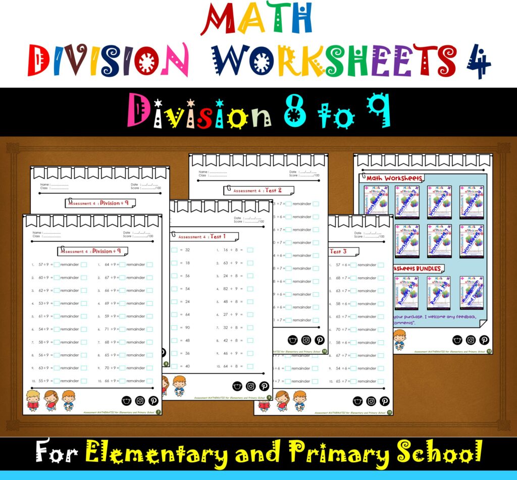 Division 8 and 9 – Math Division Worksheets – Division Word Problems ...