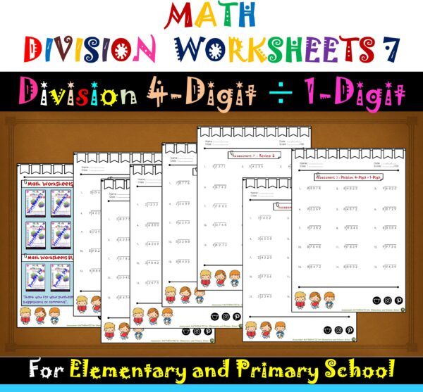 4-Digit ÷1-Digit – Math Division Worksheets – Division Word Problems ...