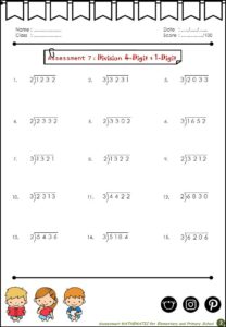 4-Digit ÷1-Digit – Math Division Worksheets – Division Word Problems ...
