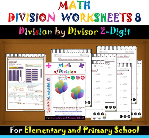 Division by Divisor 2-Digit – Math Division Worksheets – Division Word ...