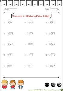 Division by Divisor 2-Digit – Math Division Worksheets – Division Word ...