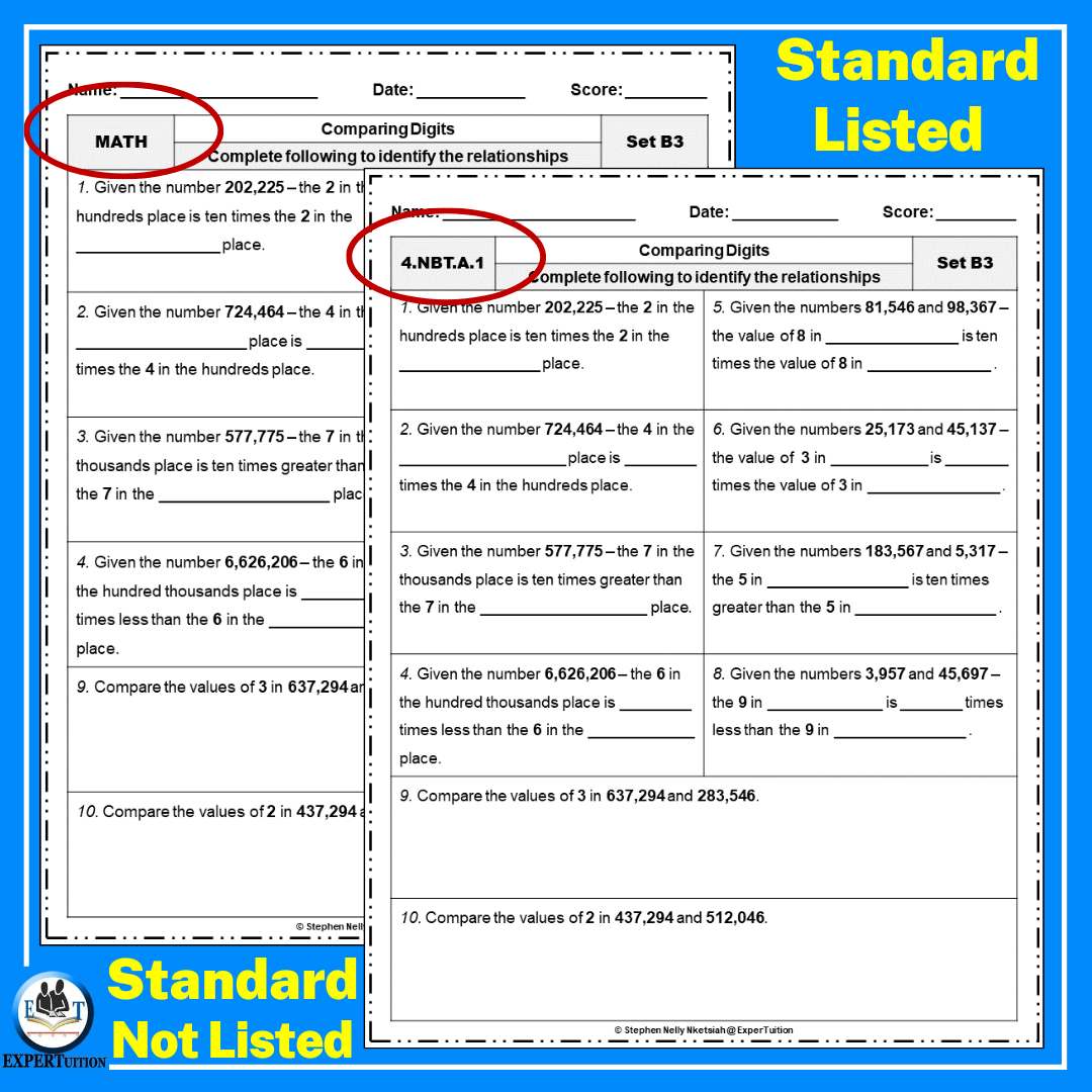 Place Value Understanding Worksheets for grade 4 | Made By Teachers