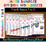 Math Division Part 1 to 8 BUNDLES – Division Worksheets – Division Word ...