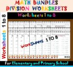 Math Division Part 1 to 8 BUNDLES – Division Worksheets – Division Word ...