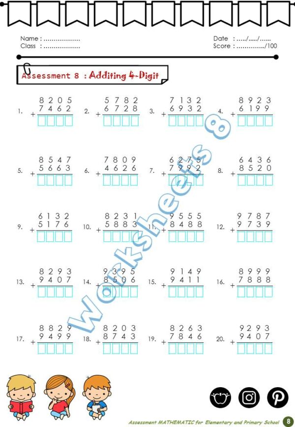 Math Addition Worksheets – Math Addition Free Download – Math Addition ...