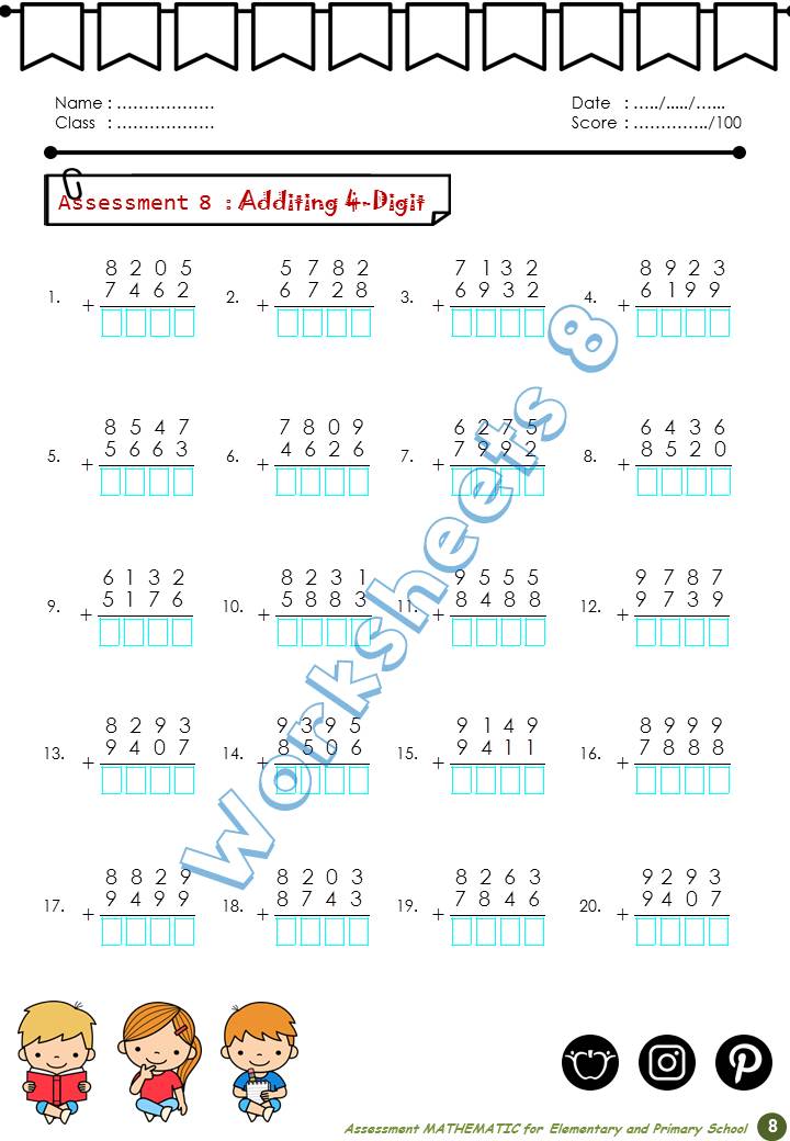 Math Addition Worksheets – Math Addition Free Download – Math Addition ...