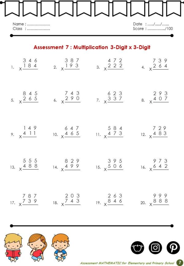 Math Multiplication Worksheets – Math Multiplication Free Download ...