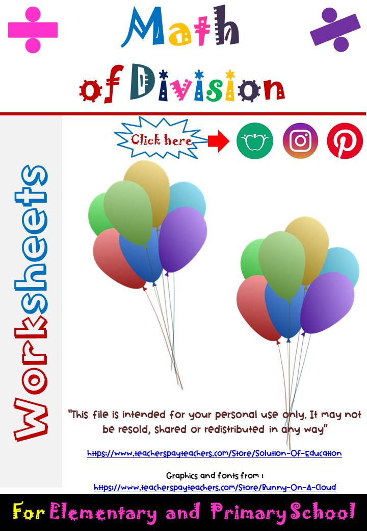 Math Division Part 5 to 8 BUNDLES – Division Worksheets – Division Word ...